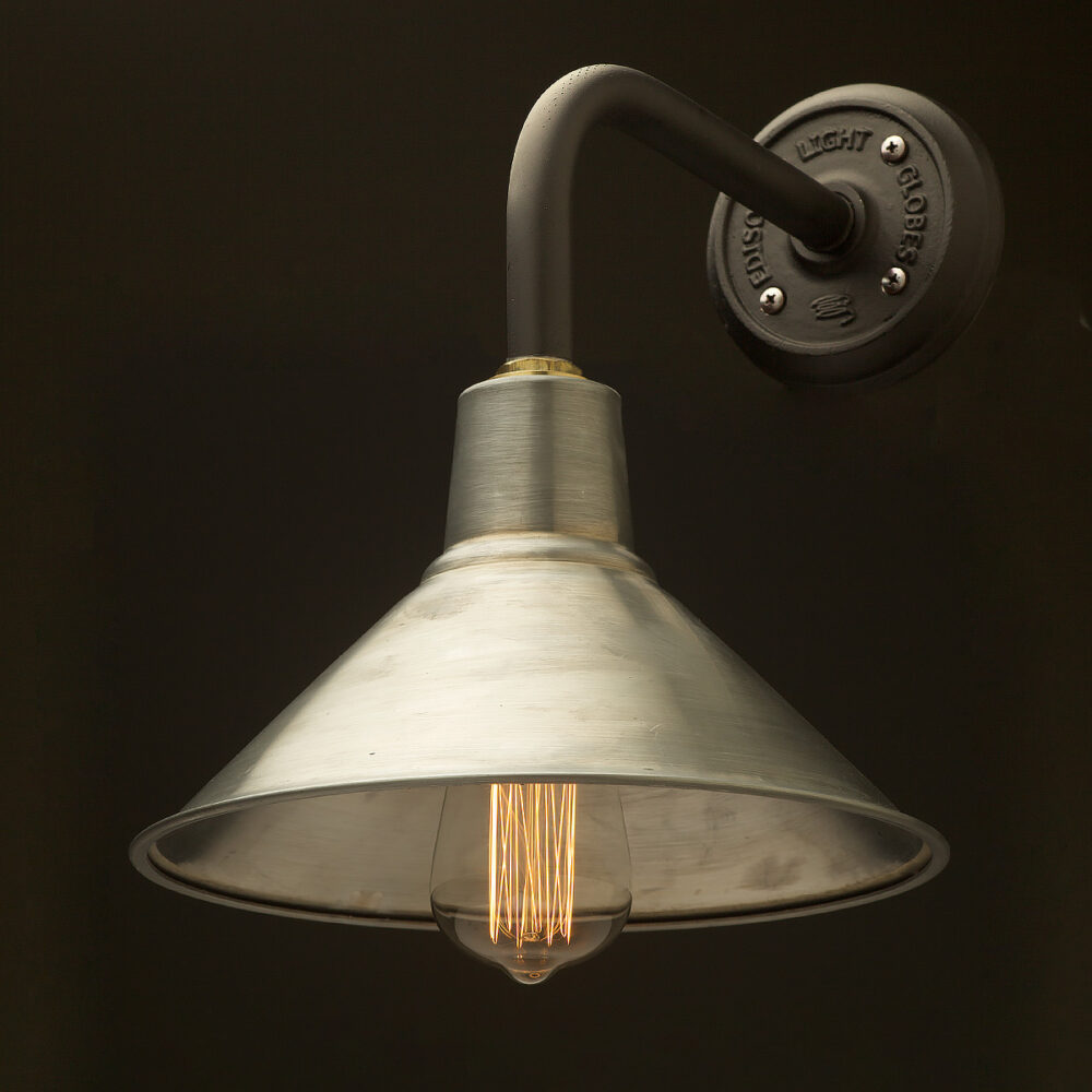 90 bend flat black plumbing pipe wall light