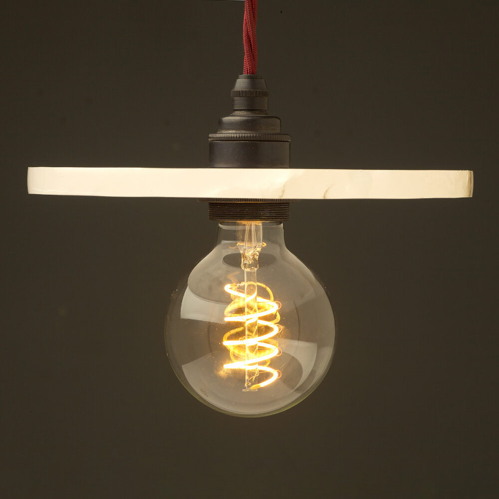 Alabaster 200mm disc shade pendant