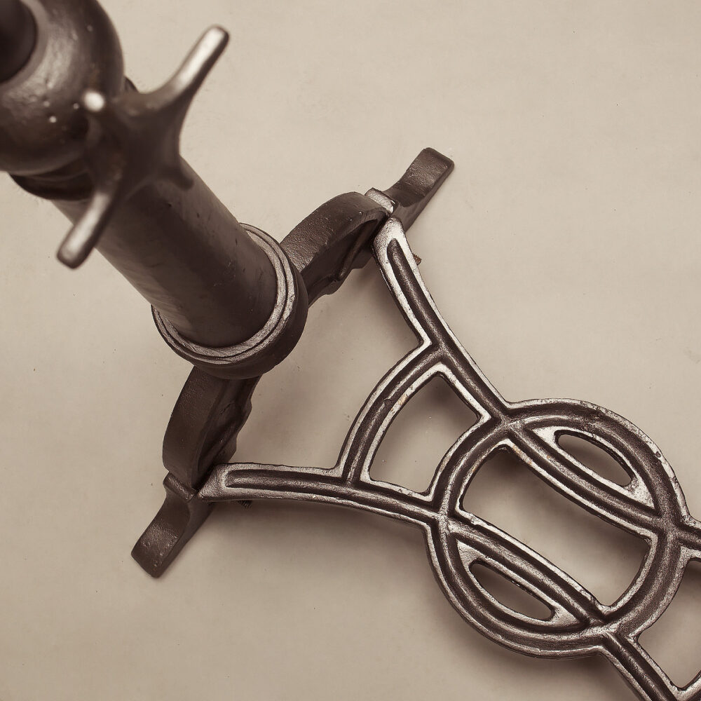 Height adjustable cast iron console table