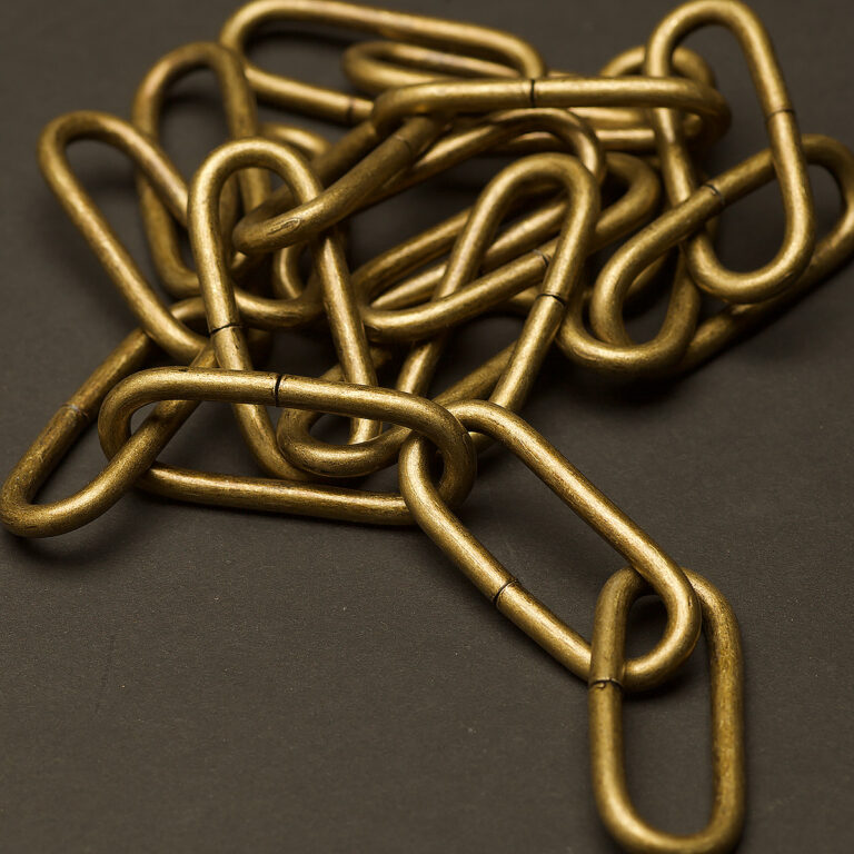 Heavy Antique brass finish Oval Straight Sided Lighting Chain