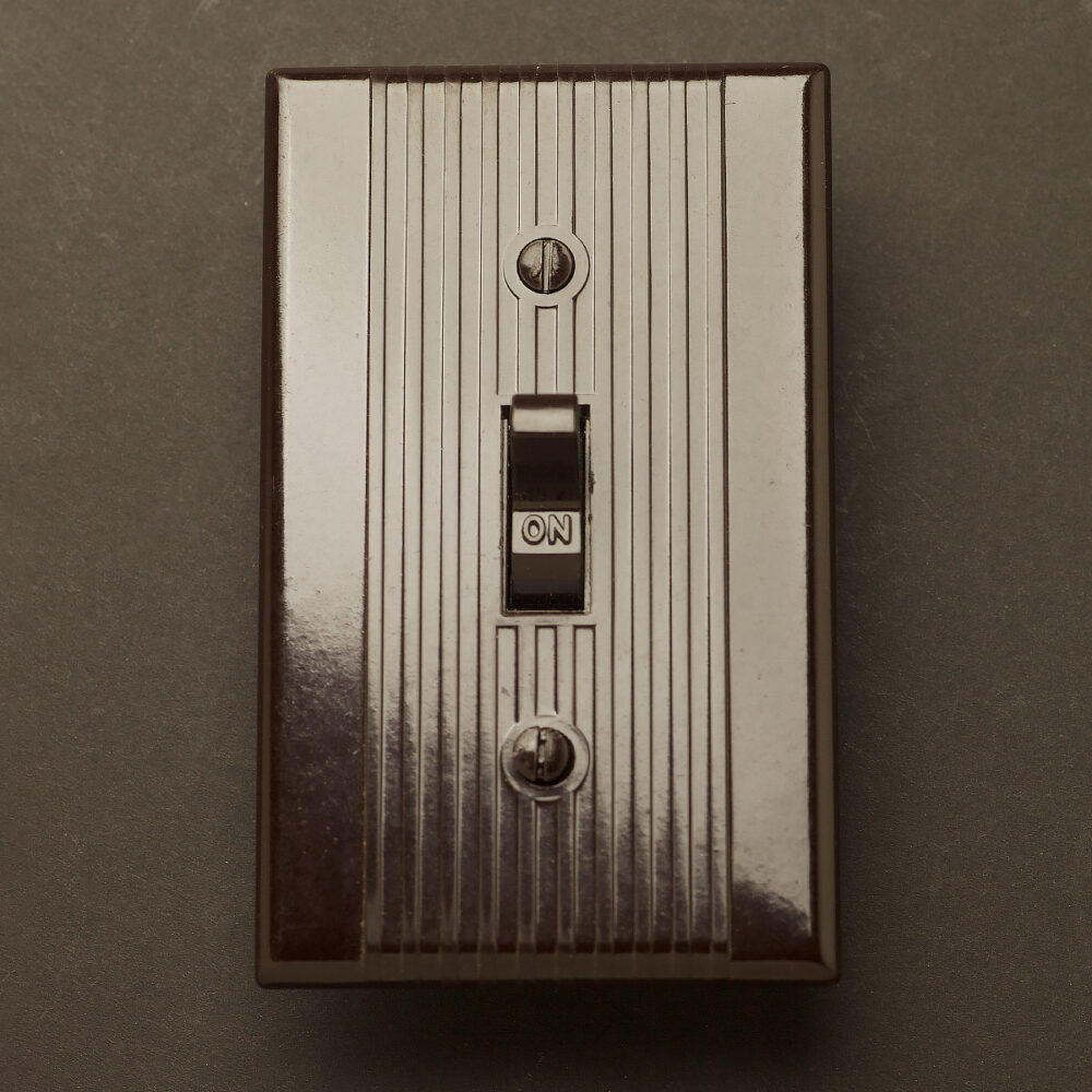 Bakelite Art Deco single switch
