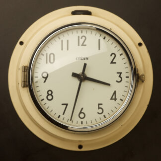 Vintage Ship's Citizen Wall Clock white